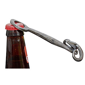 Rams Head Hand Forged Iron Beer Bottle Opener - Handmade by Evvy Functional Art