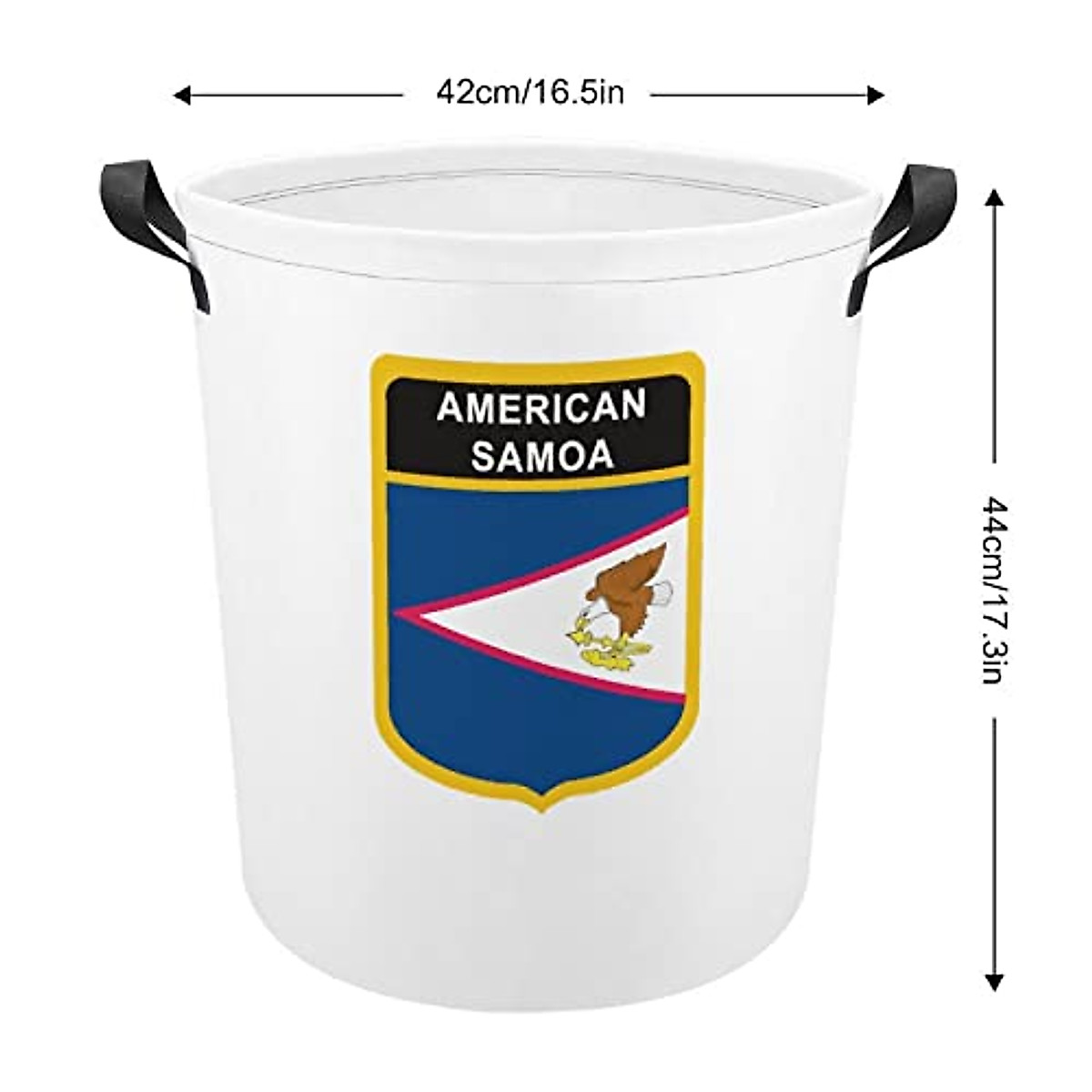 American Samoa Flag Large Laundry Basket Hamper Bag Washing with Handles for College Dorm Portable