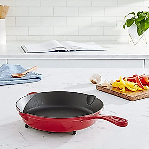 Cuisinart Chef's Classic Enameled Cast Iron 10-Inch Round Fry Pan, Cardinal Red