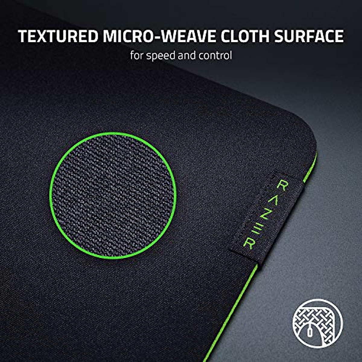 Razer Gigantus v2 Cloth Gaming Mouse Pad (Medium): Thick, High-Density Foam - Non-Slip Base - Classic Black