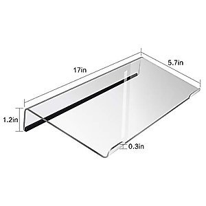 Refrze Computer Keyboard Stand PC Keyboard Stand,Titled Keyboard Stand,Clear Acrylic Keyboard Tray Holder for Easy Ergonomic Typing and Working at Home and Office Upgraded Version