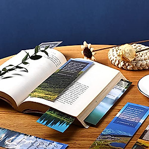 72 PCS Bible Verse Bookmarks with Full Scripture , Inspirational Christian Markers, Book Motivational Encouragement Landscape Page Clip Presents for Men Women Students Teachers School Office Supplies
