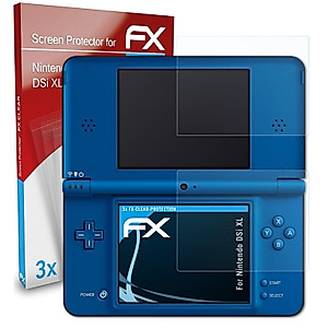 atFoliX Screen Protection Film compatible with Nintendo DSi XL Screen Protector, ultra-clear FX Protective Film (Set of 3)