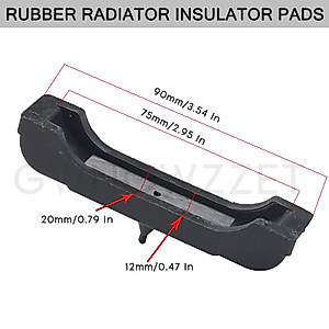 Rubber Radiator Insulator Pads for GM Buick Chevrolet GMC Pontiac 3 Core Radiator Cushions Support Mounts Replace 4012-326-681S