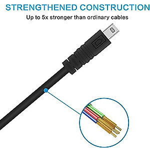 Replacement UC-E6 USB Cable Photo Transfer Cord Compatible with Nikon CoolPix, L, D, P, Series Digital Camera D3300 D750 D7200 Coolpix L340 L32 A10 P520 P500 S6000 S9200 S3300 S9100 and More