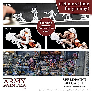 The Army Painter Speedpaint Mega Set - 24 x 18ml Speed Model Paint Kit Pre Loaded with Mixing Balls and 1 Brush Model Paint Set for Plastic Models with Free Bonus Item