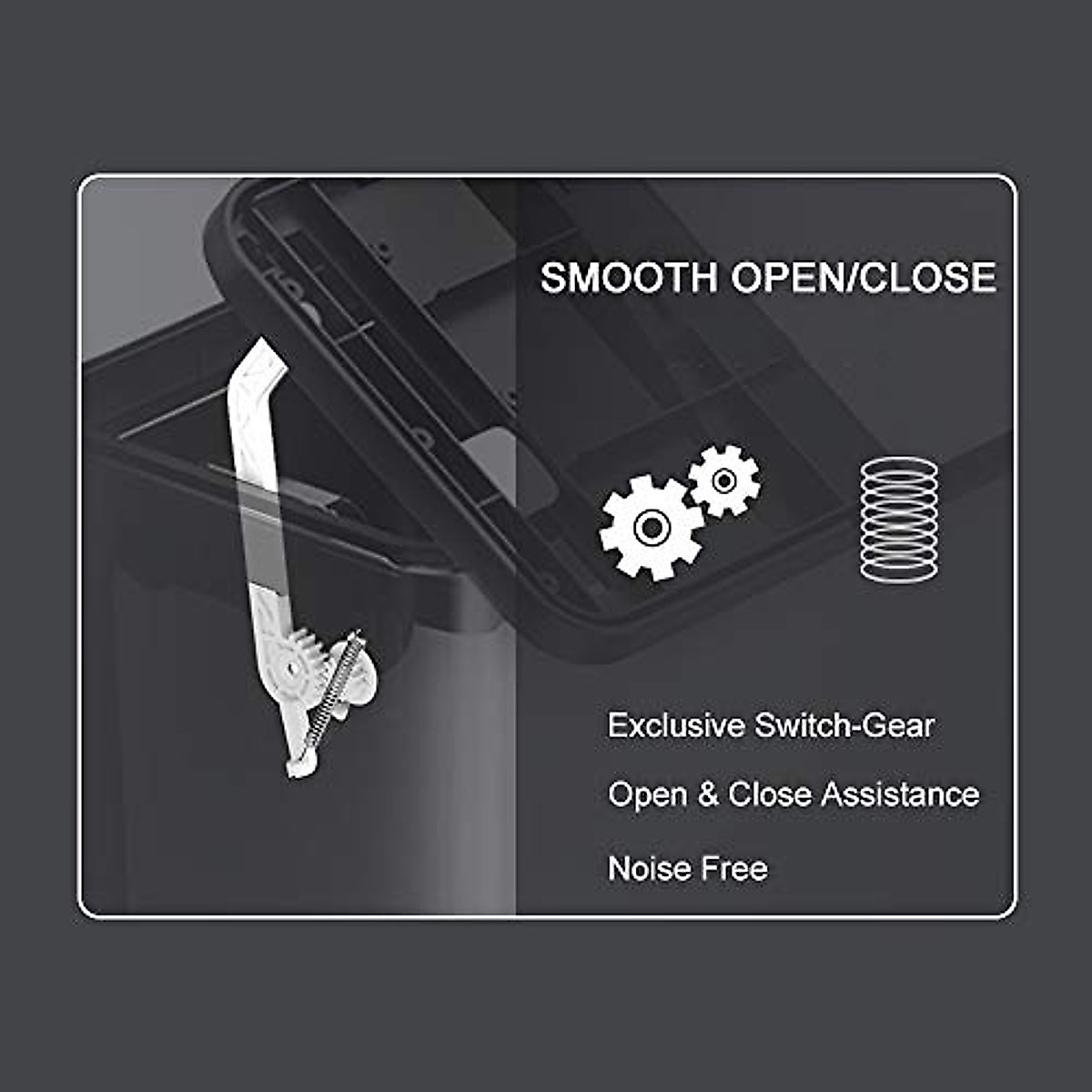 ELPHECO Kitchen Compost Bin, 2 Gallon Brushed Stainless Steel Hanging Trash Can, Kitchen Cabinet Door Under Sink Garbage Can Compost Bin Wall Mounted Slide Open, Upgraded Packaging