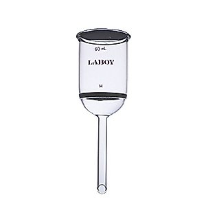 Laboy Glass Buchner Funnel Filter 60mL with 40mm Disc O.D. & Coarse Porosity Fritted Disc Chemistry Filtration Apparatus Lab Glassware