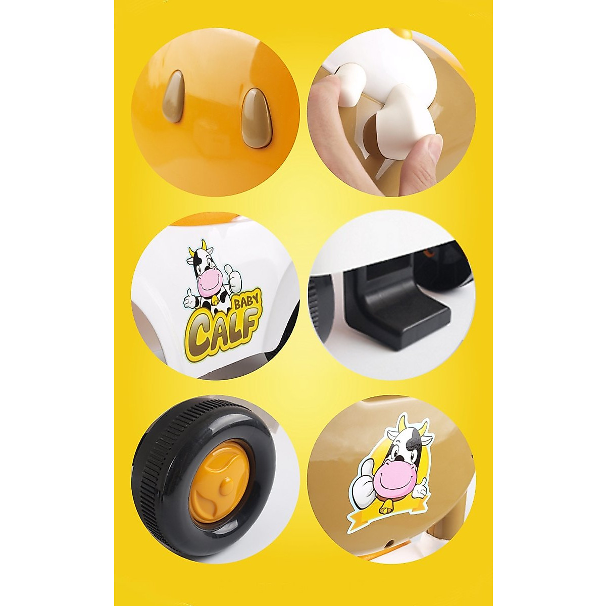 POCO DIVO Baby Dolphin 3-in-1 Cartoon Ride On Toy Walker Sliding Car Pushing Cart with Music - Pink