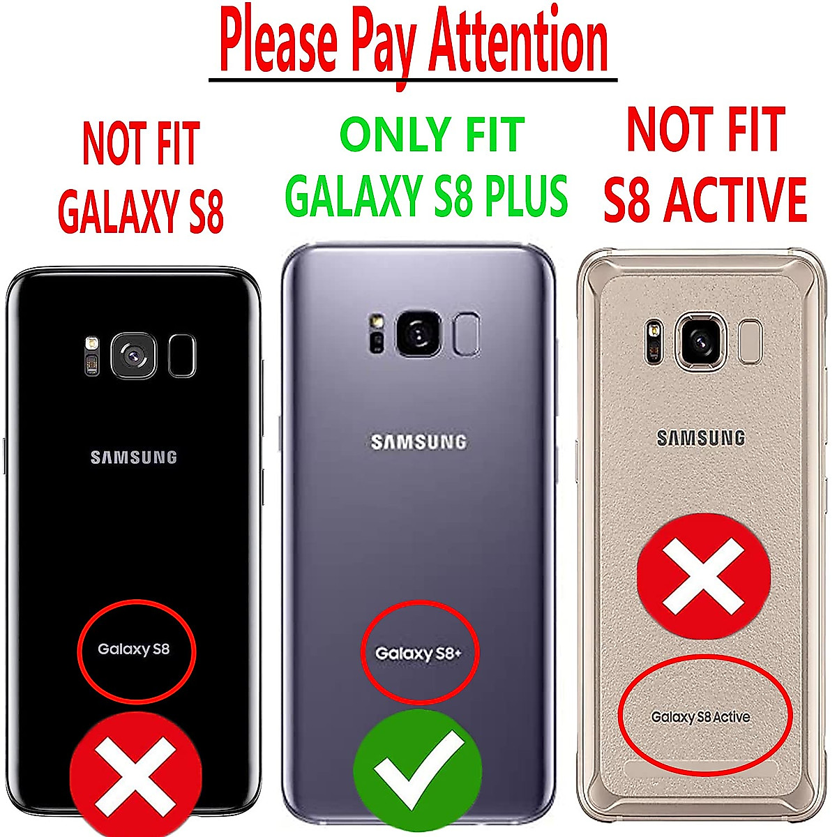 STARSHOP Samsung Galaxy S8 Plus Case, with [Tempered Glass Screen Protector Included] Military Grade Shockproof Dual Layer Protective Phone Cover with Metal Ring Kickstand - Navy