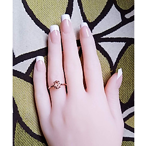 1ct Oval Morganite 14K Rose Gold Ring (6.5)