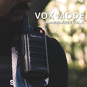 Radioddity GM-N1 GMRS Radio Handheld, Noise Canceling Long Range Two Way Radio for Adults, with 30 Channels 3000mAh Rechargeable Battery, Privacy Code, VOX for Camping, Offroad (2 Packs)