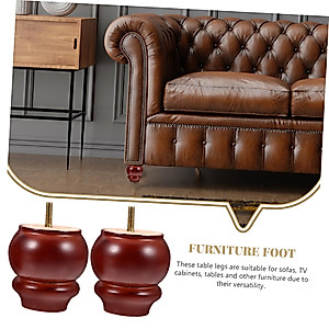 Yardenfun 2pcs Table Legs Desk Legs Furniture Legs Small Table Leg Wood Couch Legs Wooden Sofa Feet Small Furniture Wooden Leg Wooden Dresser Leg Extenders 8 Cm Solid Wood Sofa Legs