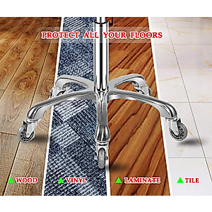 Ainilaily Rolling Stool with Wheels, Heavy Duty Hydraulic Stool for Shop Guitar Lab Tattoo Workbench Medical,Adjustable Massage Swivel Stool Chair (Black)