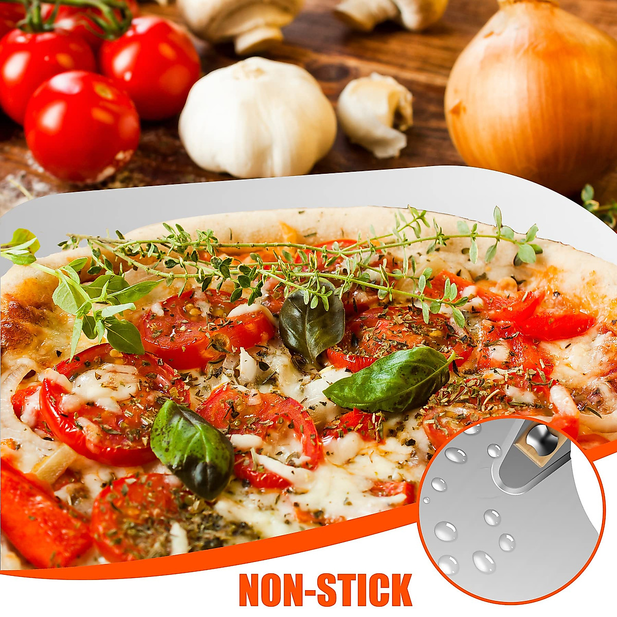 mobzio Pizza Peel Metal Pizza Spatula, Pizza Paddle 12 x 14 inch, Pizza Cutter Rocker, Pizza Paddle with Foldable Handle, Aluminum Pizza Peel Kit for Dough, Bread & Pastry, Pizza Oven Accessories