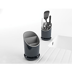 Joseph Joseph Dock Cutlery Drainer and Organizer, Dark Grey/Grey