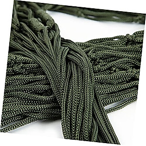 CLISPEED Hammock Swing Mesh Garden Hammock Camping Picnic Dark Swing Amy Hammocks Bed Travel Hanging Rope Net for Green Hunting Sleeping Outdoor Comfortable Leisure Indoor Nylon Beds Hiking Amacas