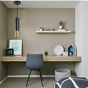 COTULIN 3 Pack LED Kitchen Island Pendant Lights,Modern Black Gold Bar Pendant Light,3000K Small Hanging Light Fixture for Bedroom Bedside Living Room Dining Room