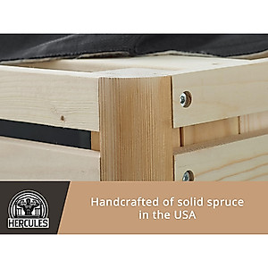 Hercules 4 Inch Low Profile Foundation Mattress Box Spring Replacement, California King