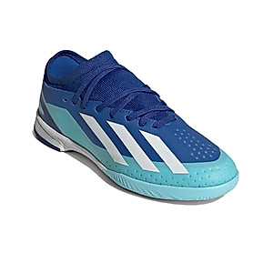 adidas Kids Boys X Crazyfast.3 Indoor Soccer Cleats Indoor - Blue - Size 12.5 M