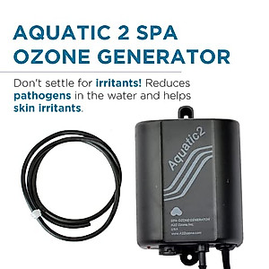 Aquatic 2 Spa, Hot Tub Ozone Generator 300 mg/h, Spa Skin Care, Ozonator, Irritant Reducer, for Water Sanitation