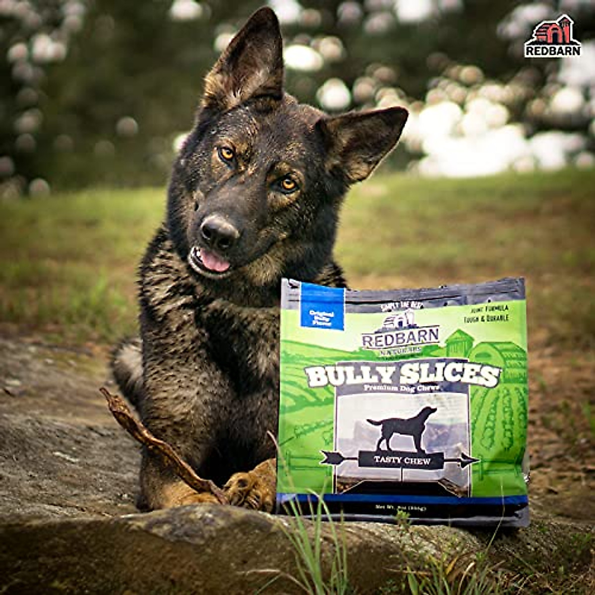 Redbarn Bully Slices for Dogs | Highly Palatable, Long-Lasting Natural Dental Treats with Functional Ingredients, 9 oz. (Pack of 2) - Original Bully