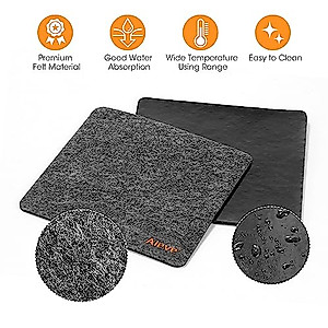 AIEVE Mini Fridge Mat for Stop Refrigerator Condensation, 4 Pcs Refrigerator Liners Mini Fridge Drip Tray to Prevent Small Refrigerator Sweating Inside