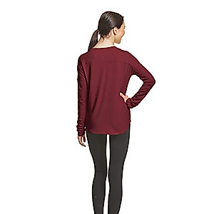 C9 Champion Women's Fashion Long Sleeve T-Shirt, Mulled Berry, L