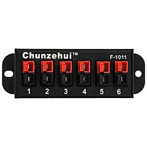 Chunzehui F-1011 6-Position 45A Power Pole Distribution Block Module, Connector Power Splitter Distributor Source Strip.