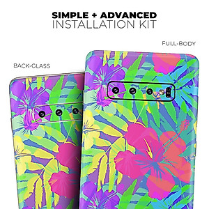 DesignSkinz Tropical Fluorescent v1 Protective Vinyl Decal Wrap Skin Cover Compatible with The Samsung Galaxy S20 (Screen Trim & Back Glass Skin)