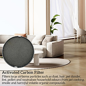 SaferCCTV H13 True HEPA Replacement Filter Compatible with Pure Enrichment PureZone Halo Air Purifier PEAIRDSK, 2-in-1 True HEPA Filters, 2Pack