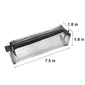 Kinhshion Mesh Pen Bag Pencil Case Makeup Tool Bag Storage Pouch Purse