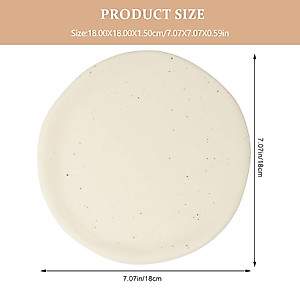 Zerodeko Ceramic Jewelry Display Tray Small Jewelry Dish Desktop Adorn Pasta Plates Ceramic Salad Plates Ring Stand Jewelry Holder Ring Holder Ceramics Lipstick Plate Dining Table