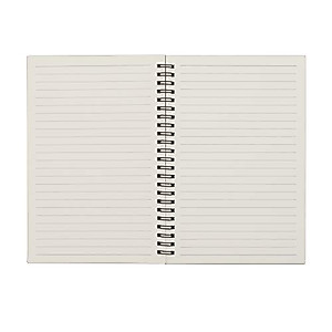 TWONE 3 Packs Soft Cover Notebook with Lined Paper Black Spiral Notebooks with 100 Ruled Pages 50 Sheets Memo Notepads for Home School Travel, 8.25 x 5.55 inch