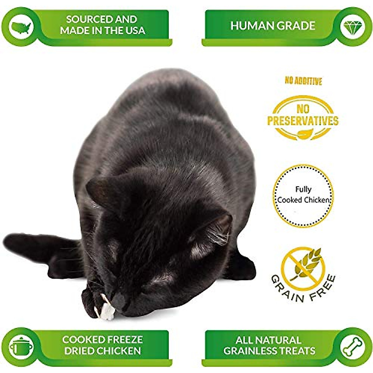 LIFE ESSENTIALS BY CAT-MAN-DOO All Natural Freeze Dried Chicken Crushed Sprinkles Powder for Dogs & Cats - No Fillers, Preservatives, or Additives - No Grain Tasty Treat