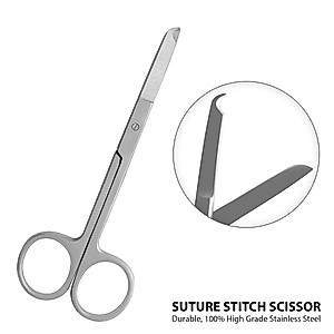 SURGICAL ONLINE - Suture Scissors Set - O.R. Grade Stainless Steel Suture Removal Kit for Medical Training