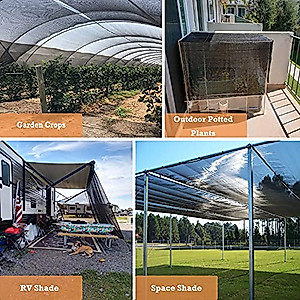 Garden Expert 10ft x 5ft 50% Black Sun Shade Net Plant Mesh Shade Cloth Sunblock UV Resistant Netting for Greenhouse&Garden