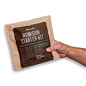 Boveda Starter Kit Bundle: Season a Wood Storage Box Plus Maintain Humidity with 2-Way Humidity Control | Includes (2) Each Size 60 Boveda 84% & 72% | 1-Count