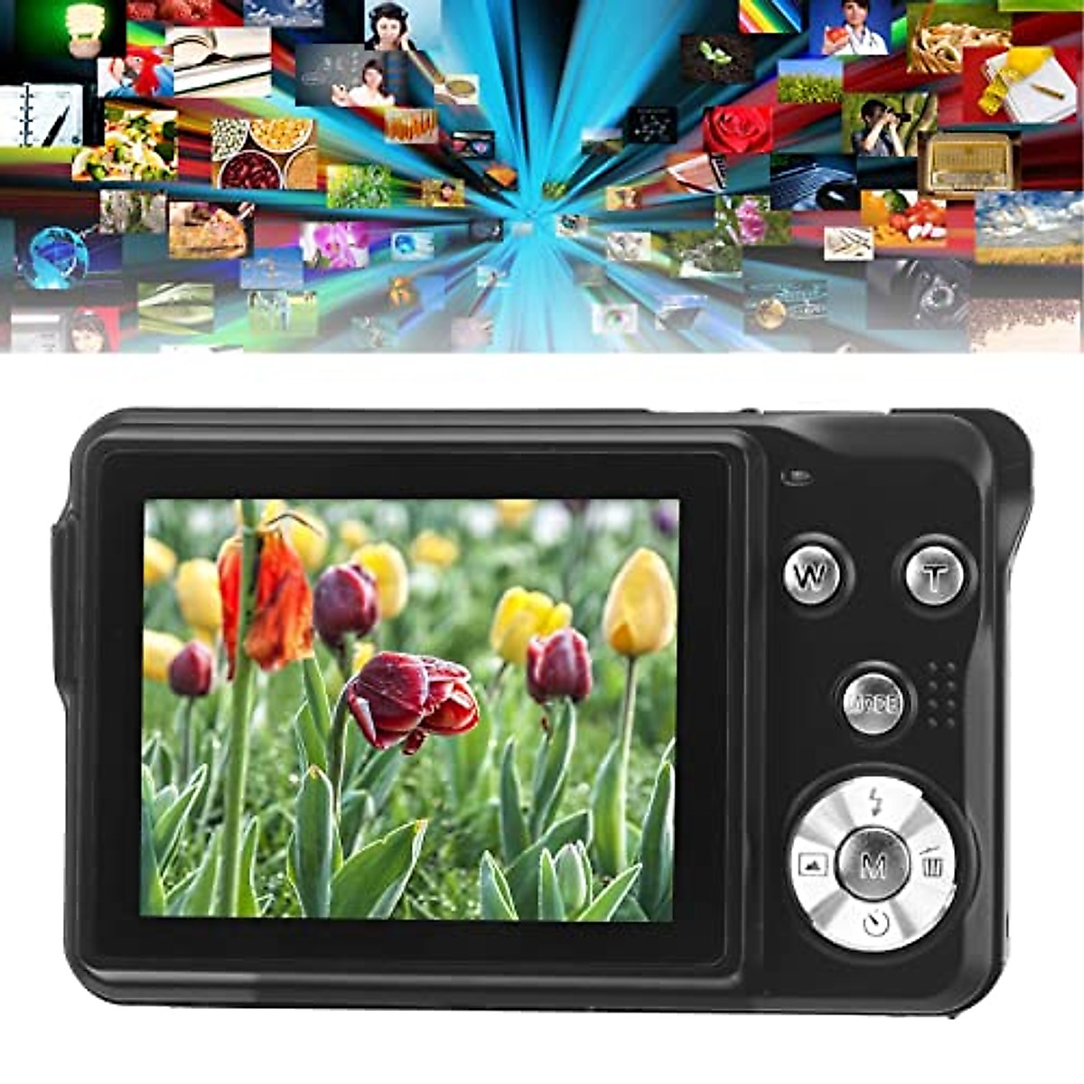 CDF6 2.7 Inch Compact Digital Camera,4K 56 Megapixel, 20x Zoom, Rechargeable Anti Shake HD Camera with Fill Light, Lightweight and Portable, Easy to Use