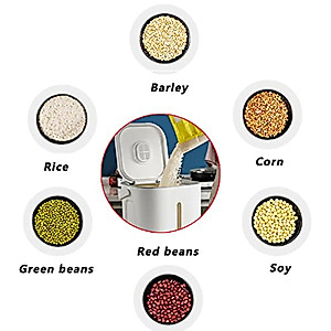 ACGrade Cereal Rice Food Storage Containers,22 Lbs Rice Dispenser,Large Rice Storage Container with Lid,Household airtight Rice Container,for Flour, Cereal,Dry Food Storage, White, 11*10*9 inch
