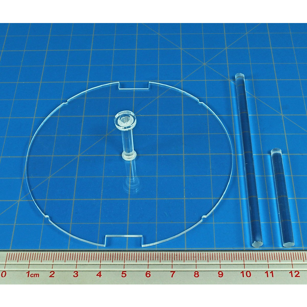 LITKO Notched Circular Tank Flight Stand Kit| Compatible with Star Wars: Legion | 100mm (1.5mm Clear Acrylic)