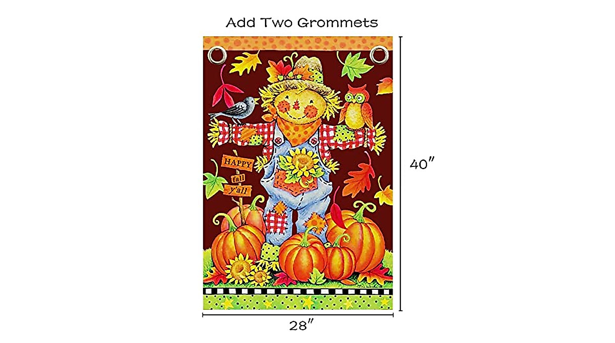 Vibrant Fall House Flags: Double Sided Garden Decor 28x40