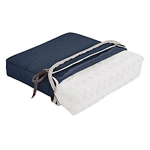 Classic Accessories Montlake FadeSafe Water-Resistant 42 x 18 x 3 Inch Outdoor Bench Cushion, Heather Indigo Blue, Outdoor Bench, Bench Cushions, Outdoor Cushions