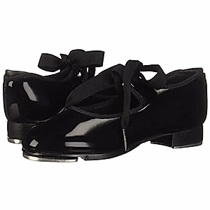 Capezio girls Jr. Tyette Tap Shoe, Black Patent, 9.5 W US Toddler
