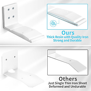 Heavy-duty Metal Speaker Mount for Sonos Era 300 Wall Mount Bracket - Space Saving Speaker Wall Mount Shelf Compatible with Sonos Era 300 Mount for Better Sound, White