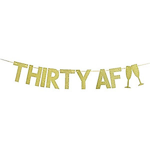 Thirty Af Banner-30Th Birthday Banner Dirty 30 Decorations Dirty Thirty Decorations 30 Years loved Cheers to 30 Years Birthday Party Decoration Bunting.