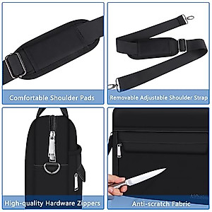 Alfheim 14 inch Laptop Bag Briefcase Shoulder Bag with Adjustable Detachable Shoulder Strap, Water Repellent Lightweight Messenger Bag for Travel Business,Compatible with Macbook Air/Macbook Pro 14"