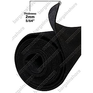 Polymat 45 FT x 3.75FT Wide Black Speaker Box 45ft Backed Carpet Truck Car Trunk Liner, Dash Cover, Interior Headliner Carpet