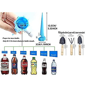 Automatic Irrigation Equipment Plant Water with Slow Release Control Valve, Adjustable Water Volume Drip System for Home and Vacation Plant Watering-12PCS Plant Self Watering Devices 3 Garden Shovels