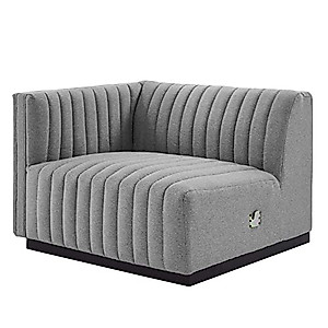 Modway Conjure Sectional, Black Light Gray